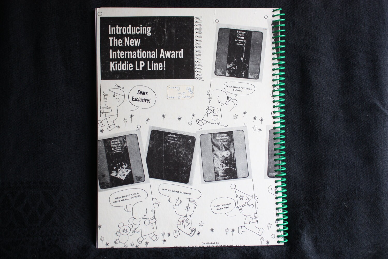 Peter Pan Album Cover Spiral Bound Handmade Notebook, Vintage Journal ...