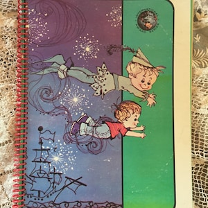 Peter Pan Album Cover Spiral Bound Handmade Notebook, Vintage Journal ...