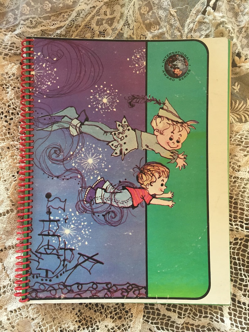 Peter Pan Album Cover Spiral Bound Handmade Notebook, Vintage Journal ...