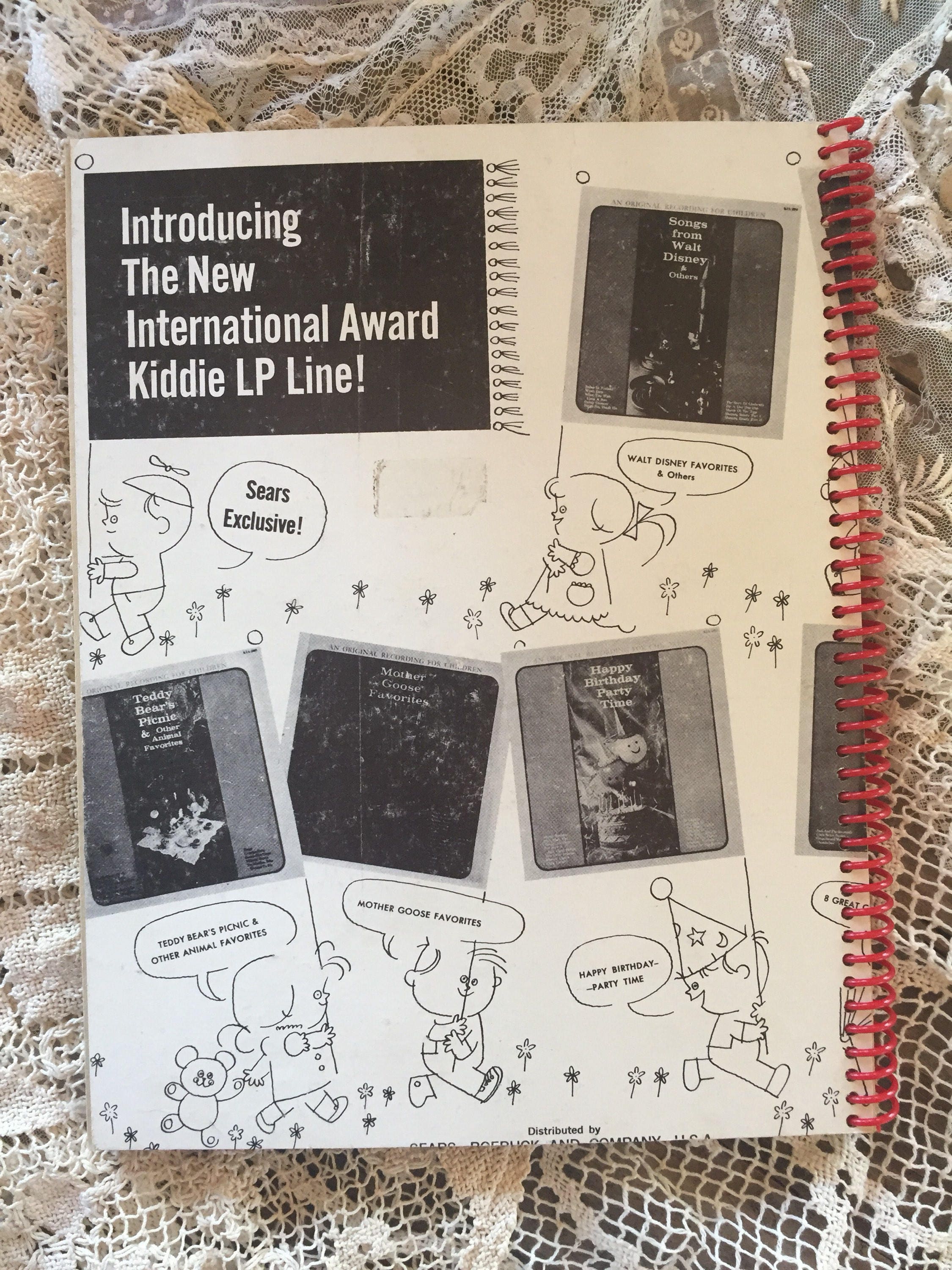 Peter Pan Album Cover Spiral Bound Handmade Notebook, Vintage Journal ...