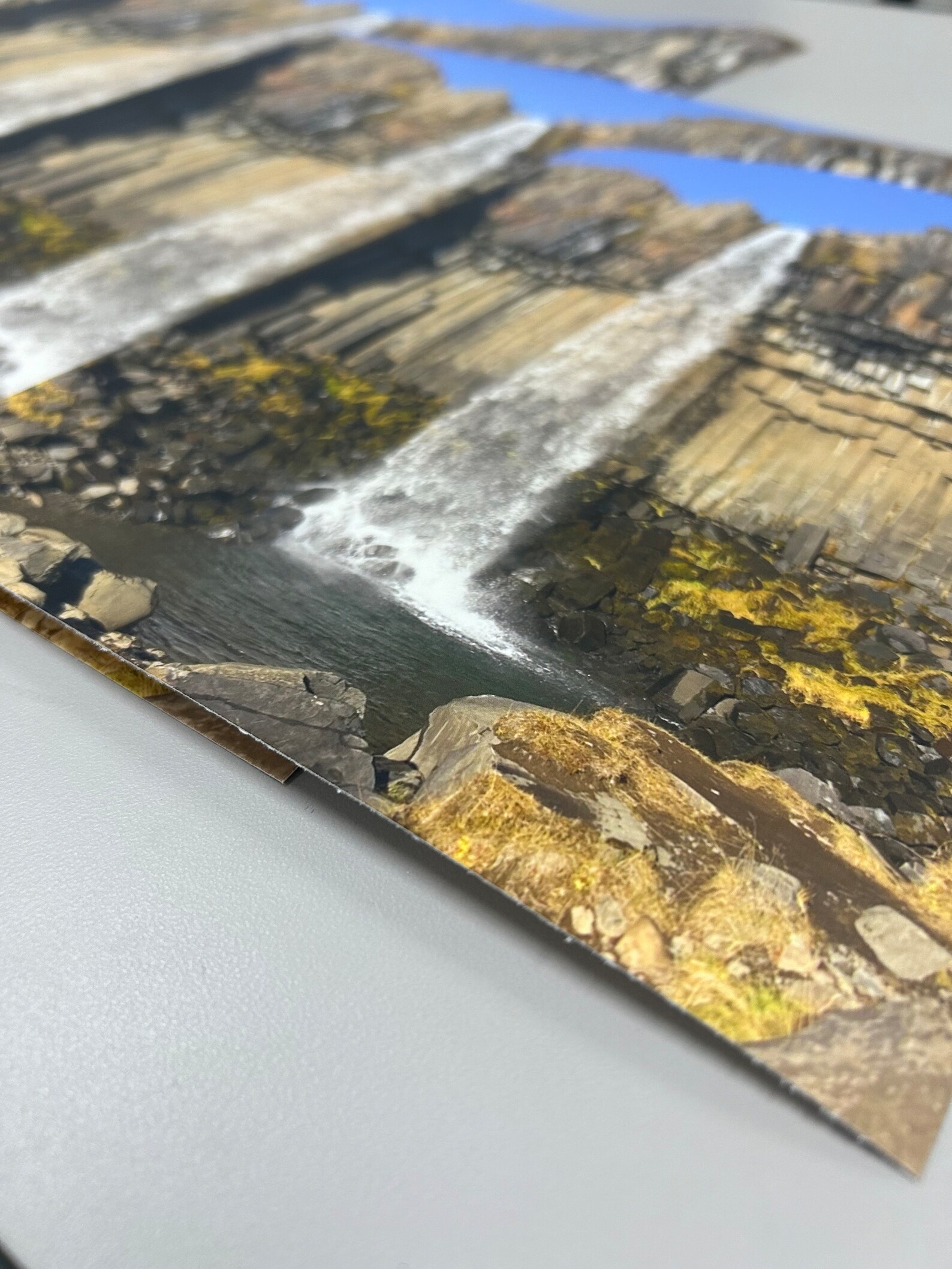 Waterfall Scenery Pictured in Iceland. Printed Image for Frames. Wall ...