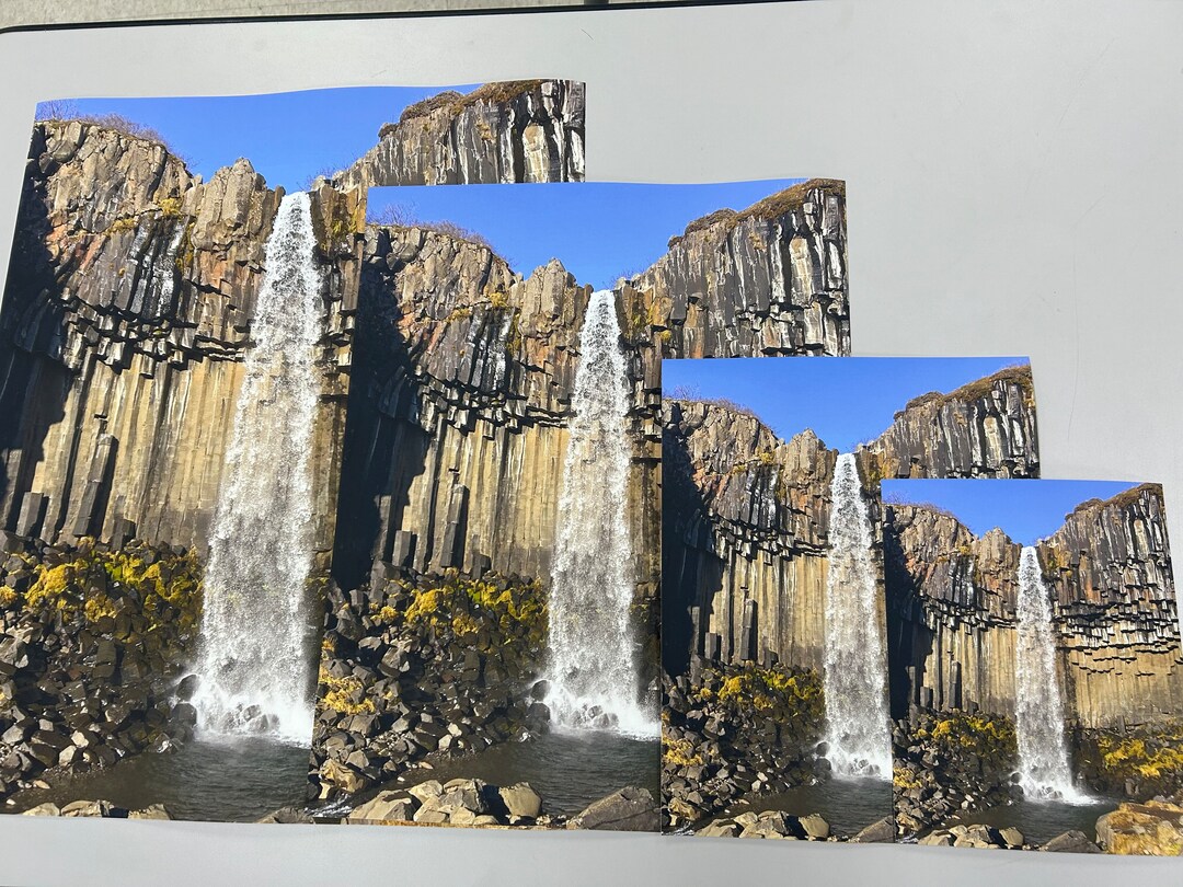 Waterfall Scenery Pictured in Iceland. Printed Image for Frames. Wall ...