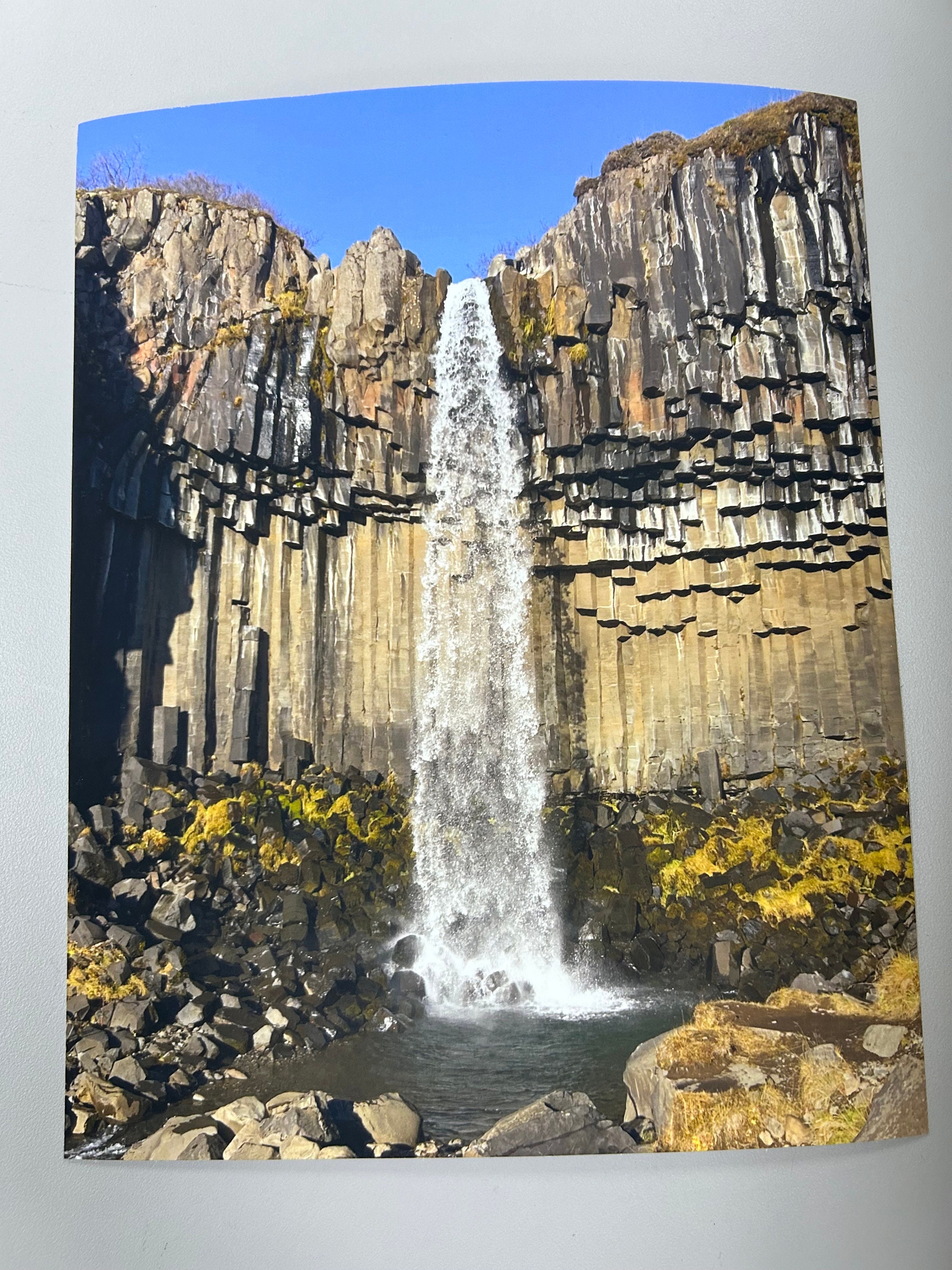 Waterfall Scenery Pictured in Iceland. Printed Image for Frames. Wall ...