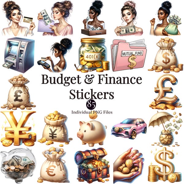Finance Stickers - Etsy