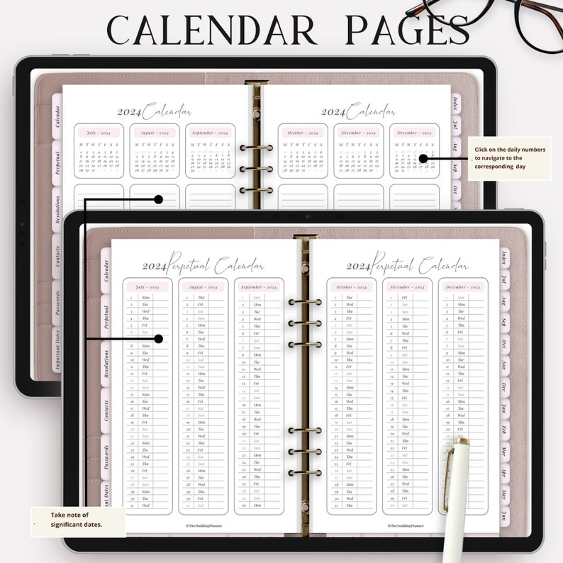 Digital Planner 2024 2025 Mid Year Digital Planner Landscape, Dated ...