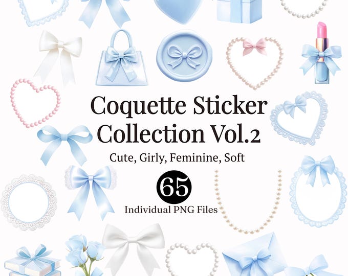 Goodnotes Stickers - Coquette Digital Stickers - Girly Planner Stickers ...