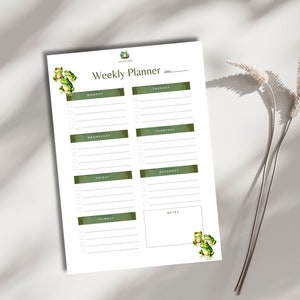 Weekly Planner Frog Week Planner Template Undated Weekly Goodnotes ...