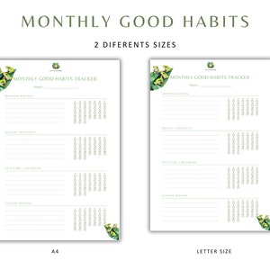 Habit Tracker for Frog Lover Tracker Monthly Tracker Challenge Instant ...