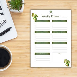 Weekly Planner Frog Week Planner Template Undated Weekly Goodnotes ...