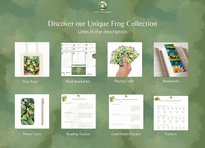 Frog Week Planner Digital Template for Week Schedule Printable Planner ...
