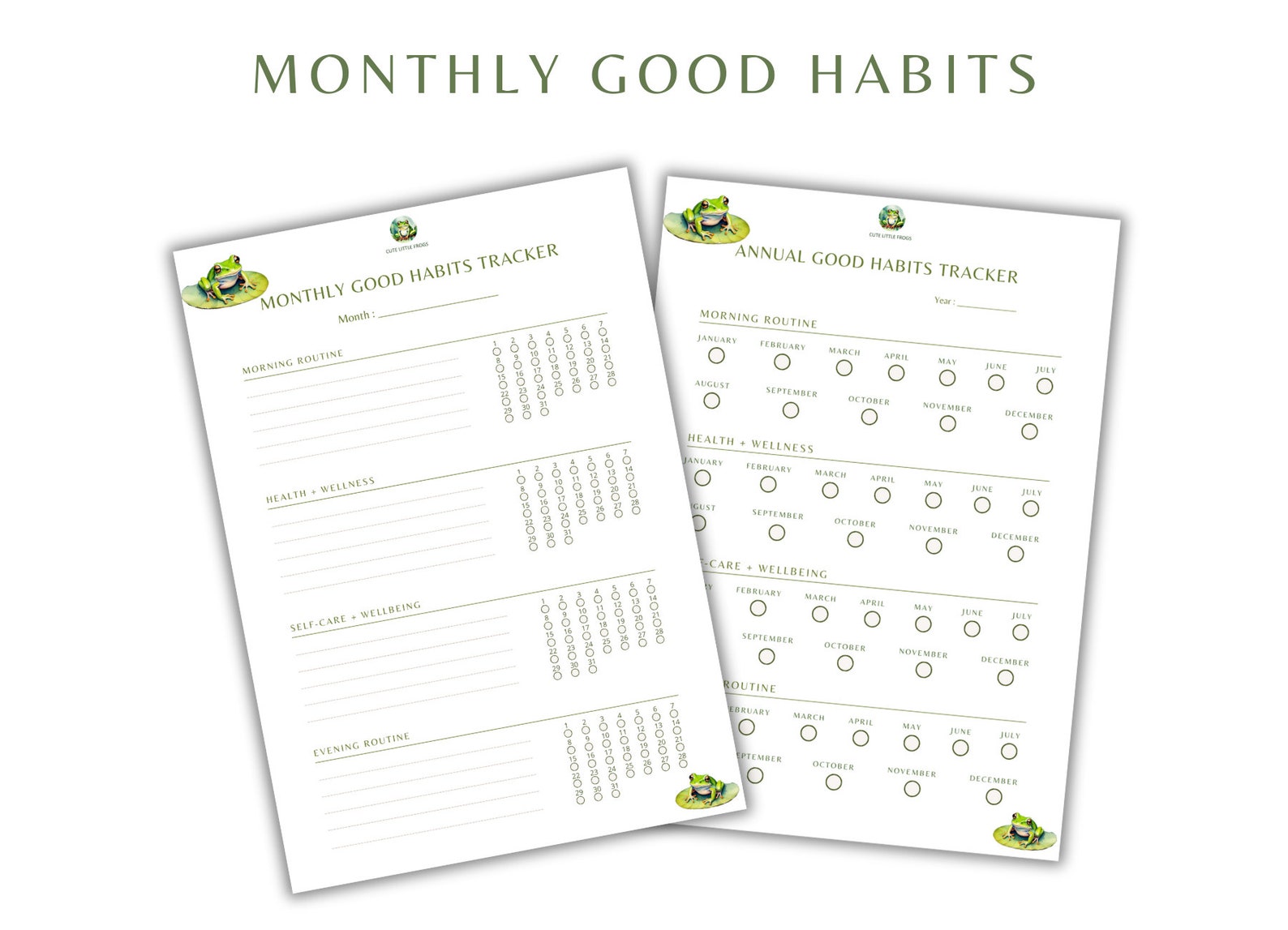 Habit Tracker Frog Monthly Tracker Journal Good Notes Planner Template ...