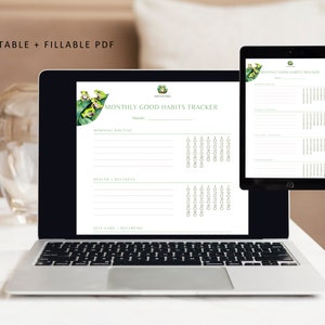 Habit Tracker for Frog Lover Tracker Monthly Tracker Challenge Instant ...