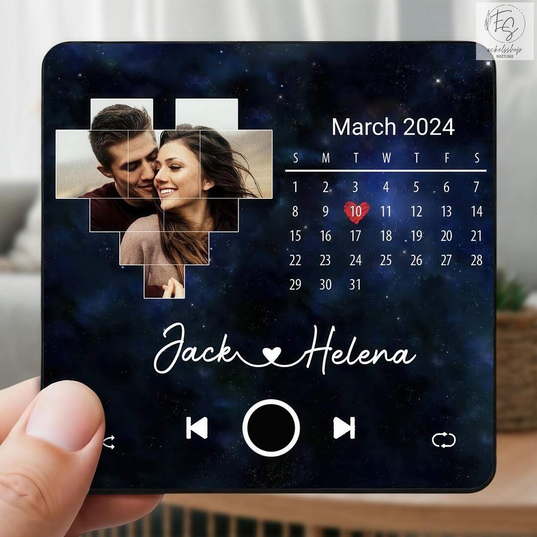 Personalized Fridge Magnet Music Album Plays Custom Song, Anniversary ...