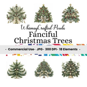 Fanciful Christmas Tree Digital Pages | Holiday Printable Digital ...