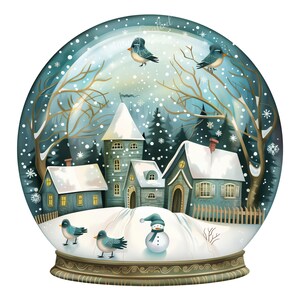 Whimsy Snow Globes Clip Art Set | Winter Digital Images | for Scrapbooks, Card Making, Crafts ...