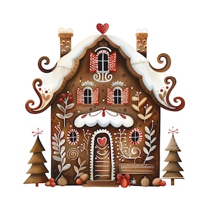 Gingerbread House Clip Art Set | Festive Digital Images | for ...