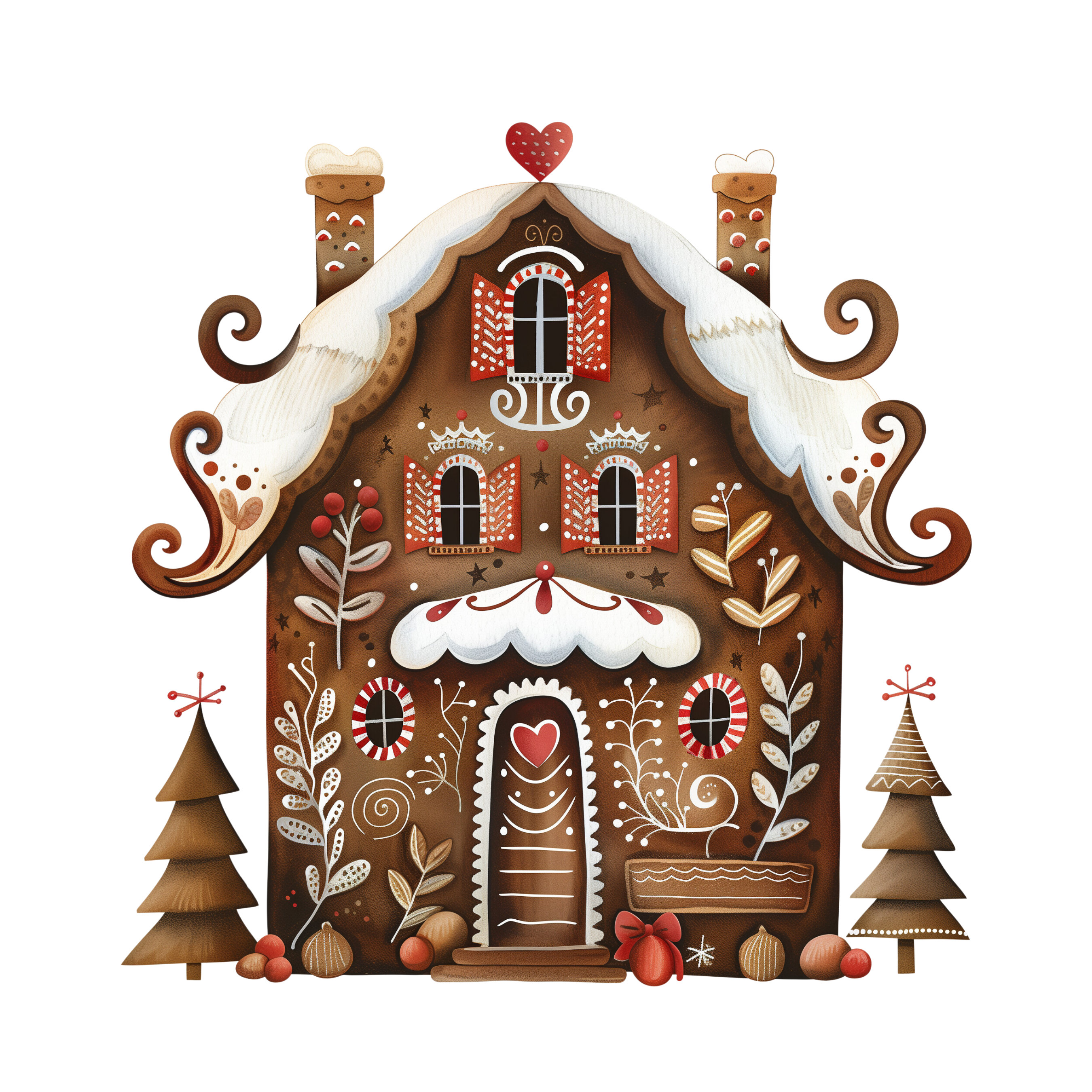 Gingerbread House Clip Art Set | Festive Digital Images | for ...
