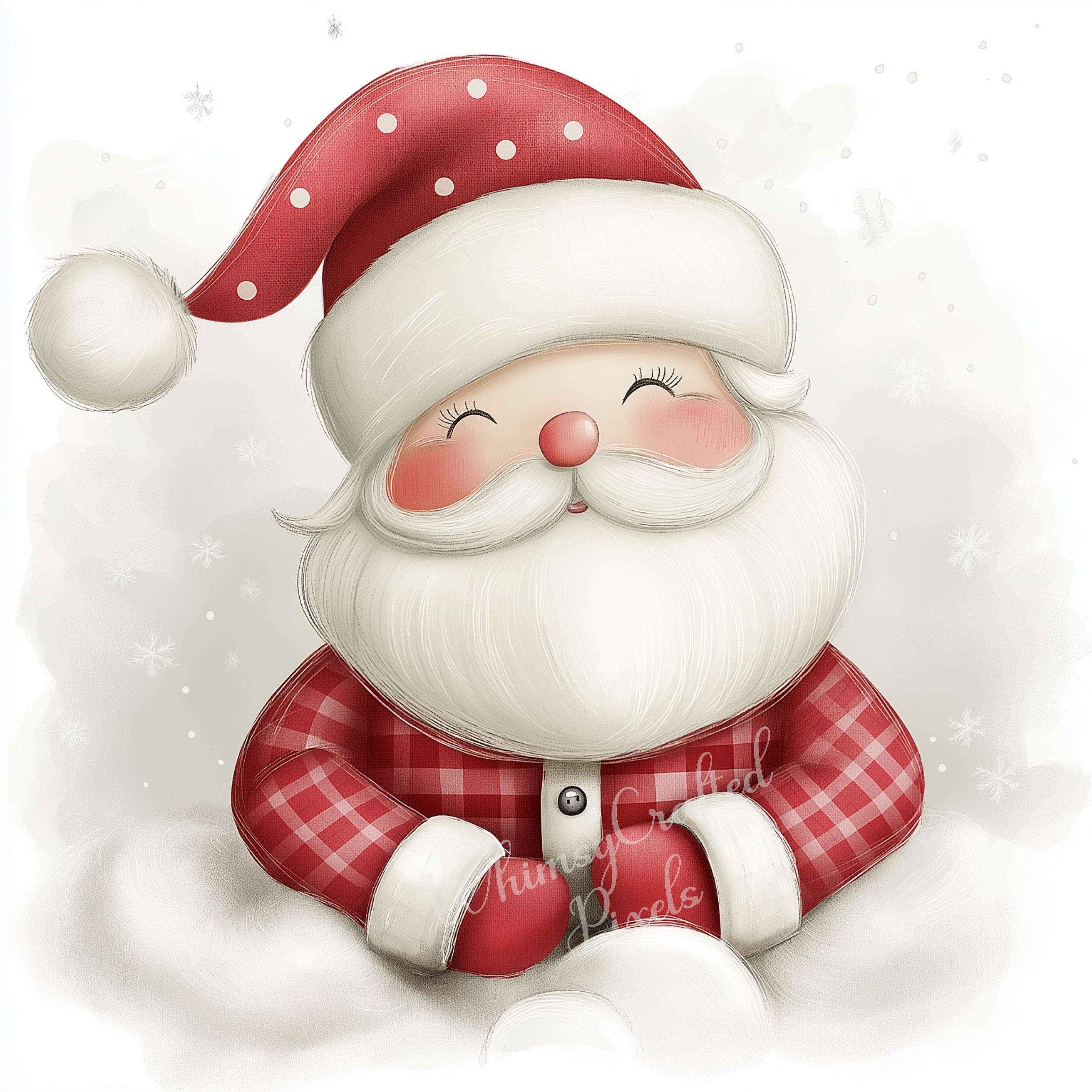 Charming Santas Digital Pages | Santa Claus Printable Digital ...