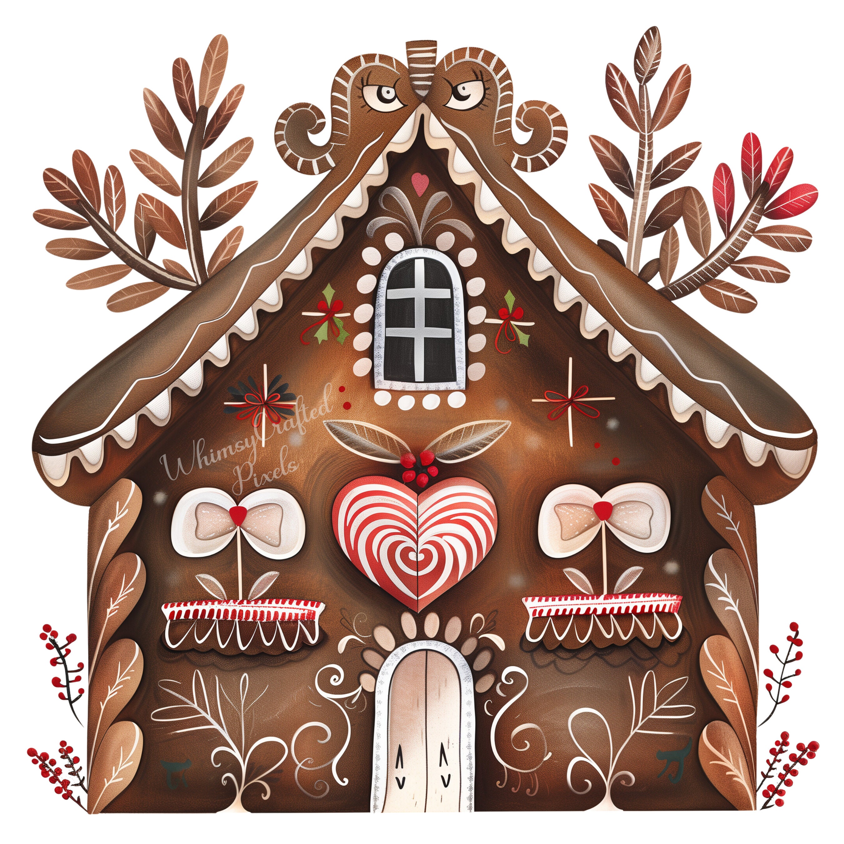 Gingerbread House Clip Art Set | Festive Digital Images | for ...