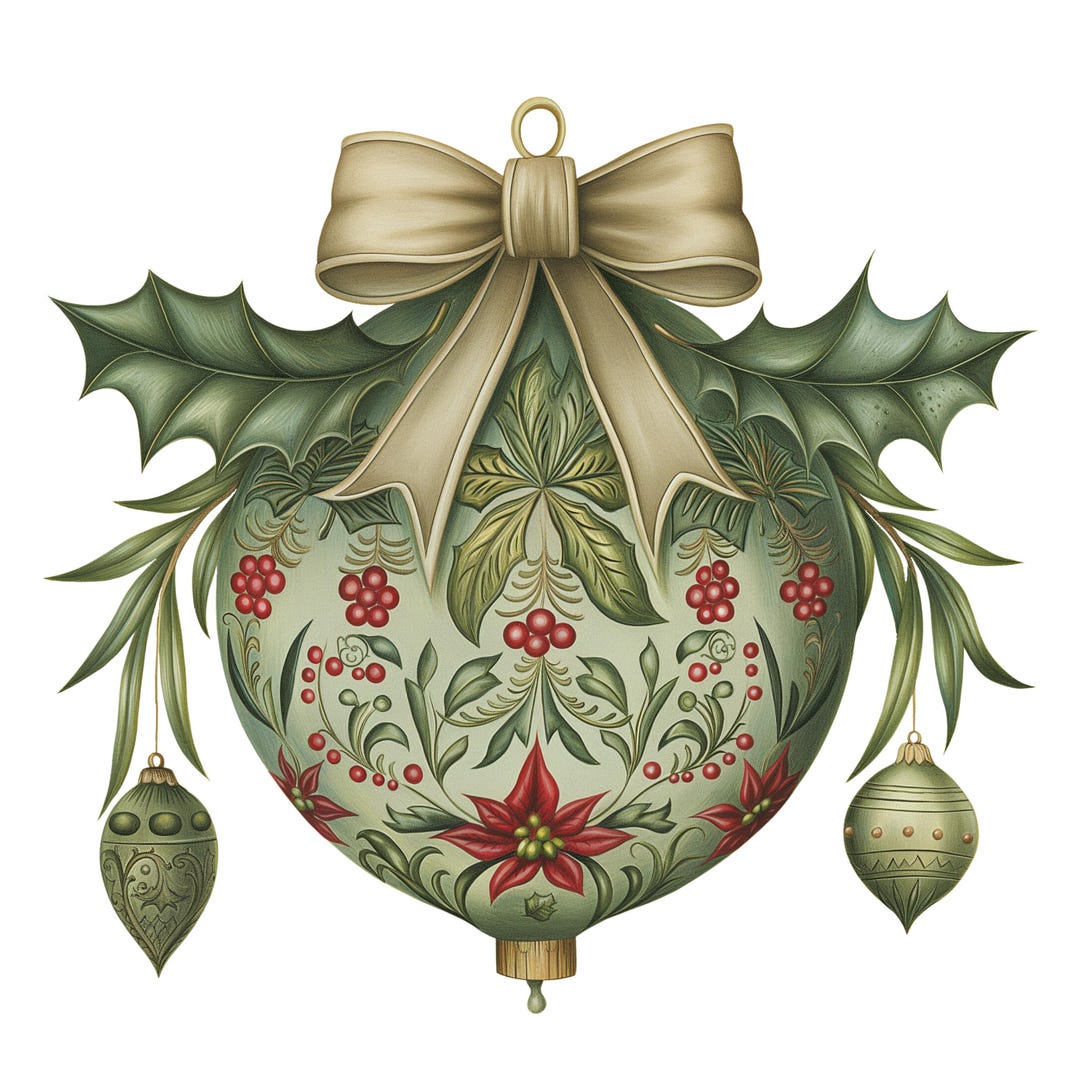 Fancy Christmas Ornaments Clip Art | Fun Digital Images | for ...