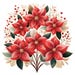 Christmas Poinsettias Clip Art | Holiday Digital Images | for ...