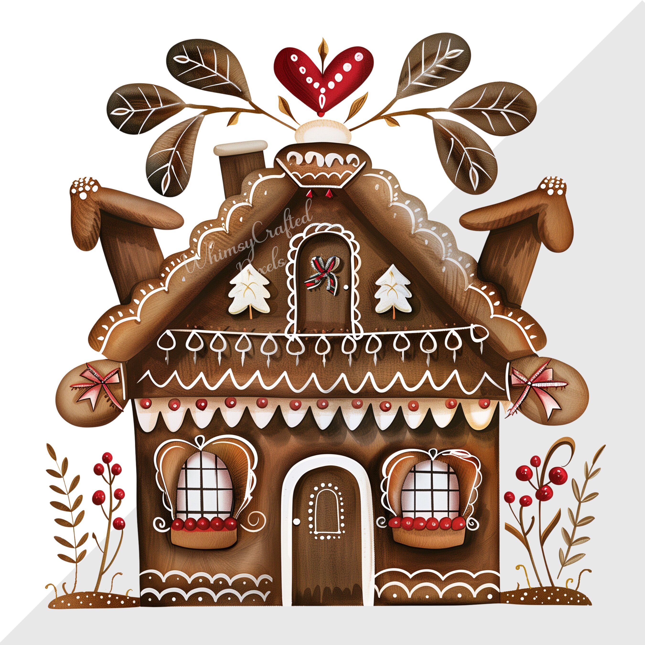 Gingerbread House Clip Art Set | Festive Digital Images | for ...