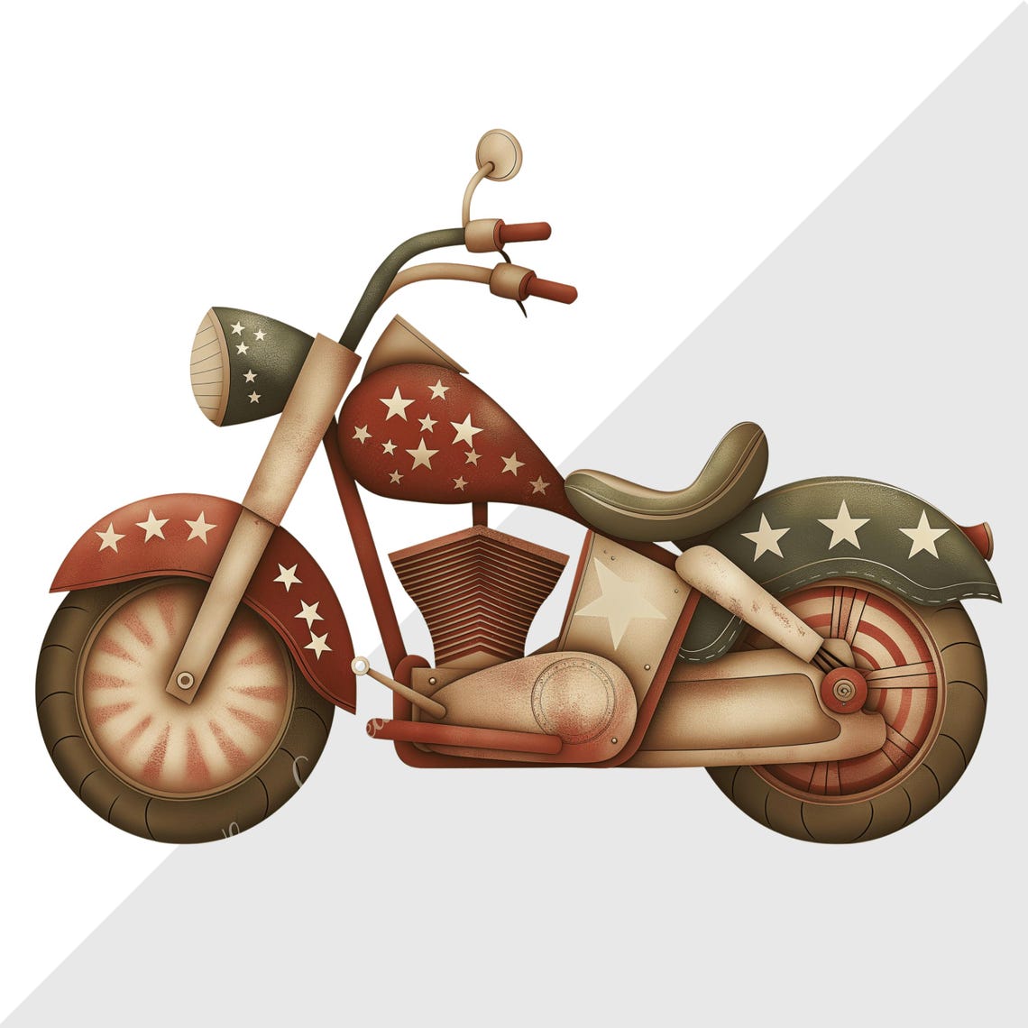Americana Motorcycles Clip Art Set | Patriotic Digital Images ...