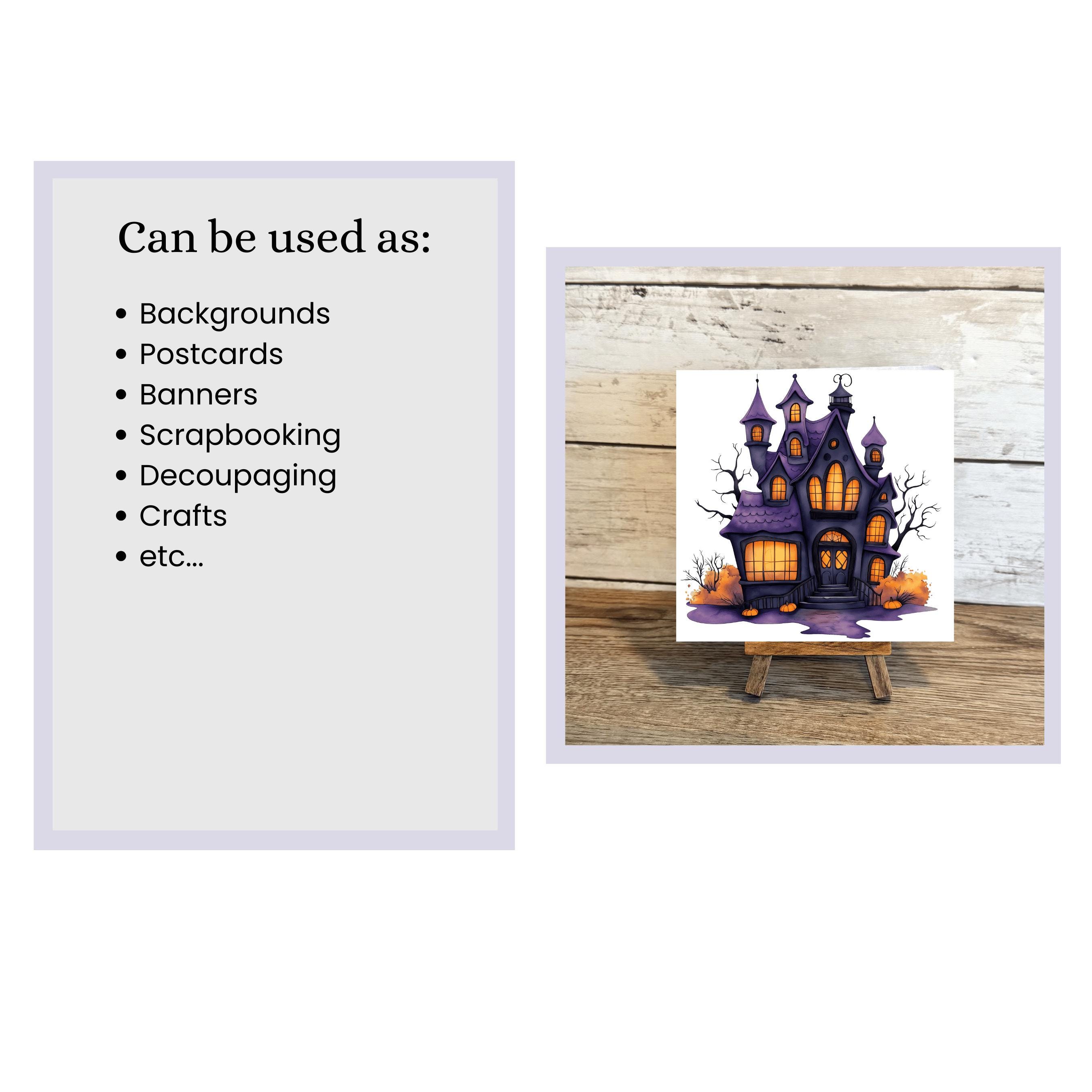Spooky Haunted Houses Clip Art Set | Digital Halloween Images for ...