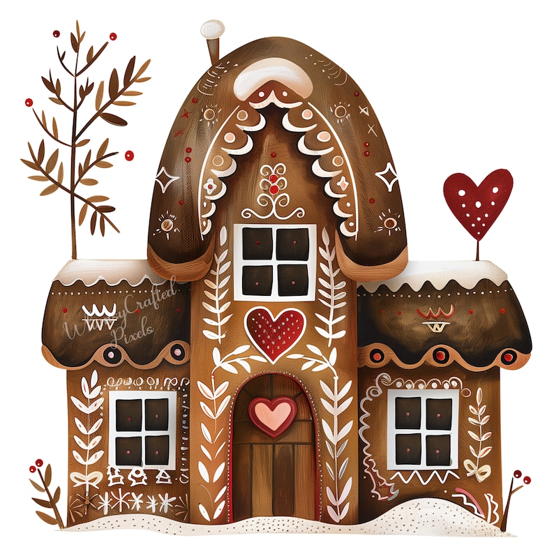 Gingerbread House Clip Art Set | Festive Digital Images | for ...