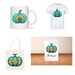 Teal Painted Pumpkins Clip Art Set | Fall Digital Images |scrapbooks ...