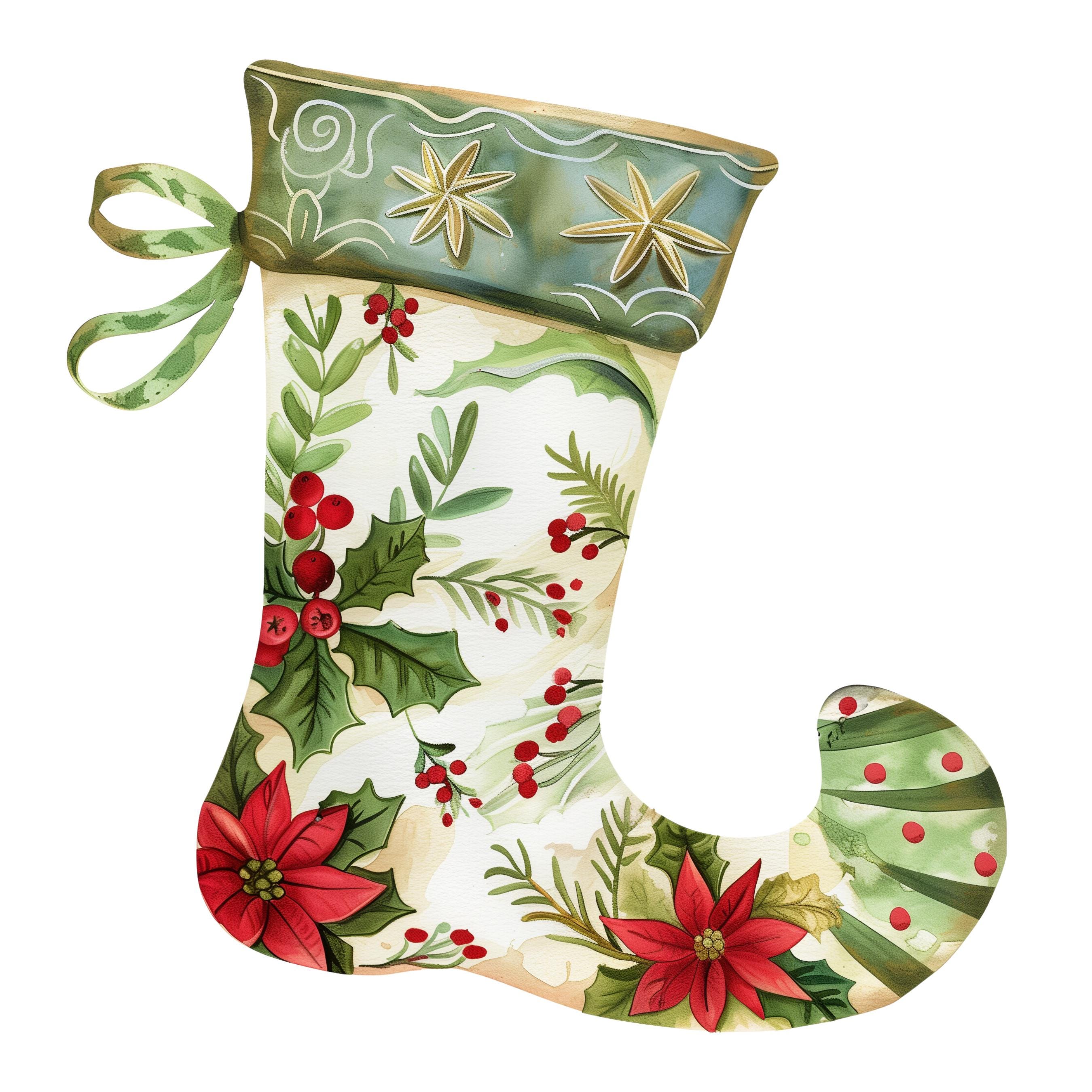 Quirky Christmas Stocking Clip Art Set | Fun Digital Images ...