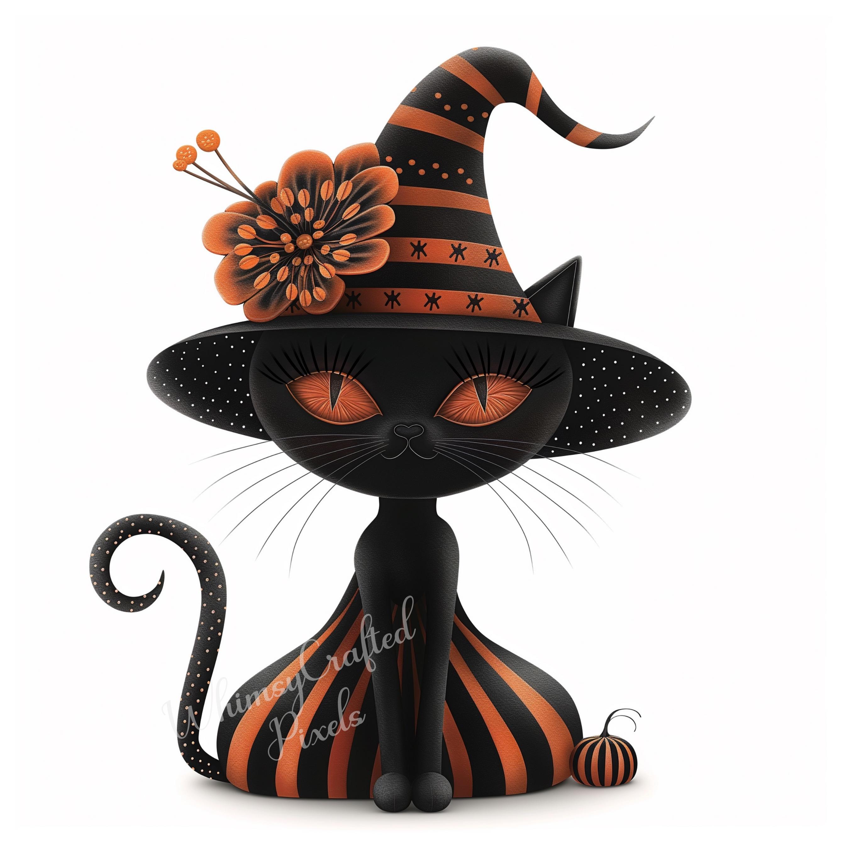 Cute Halloween Cats Digital Pages | Halloween Printable Digital ...
