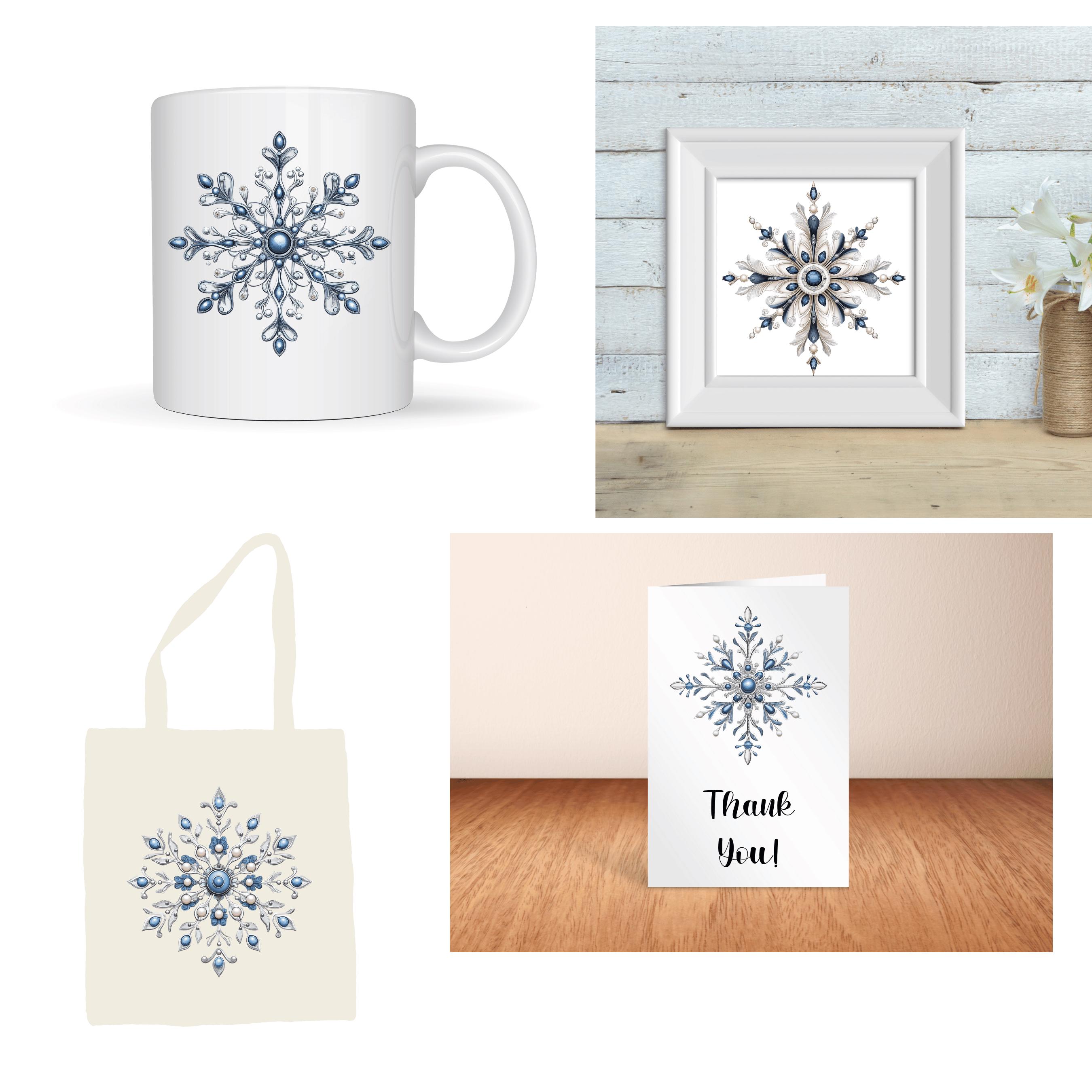 Art Deco Snowflakes Clip Art Set | Winter Digital Images | Scrapbooks ...