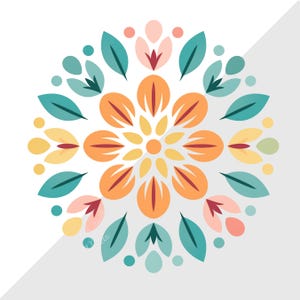 Pastel Floral Mandalas Clip Art Set | Mandala Digital Images for ...