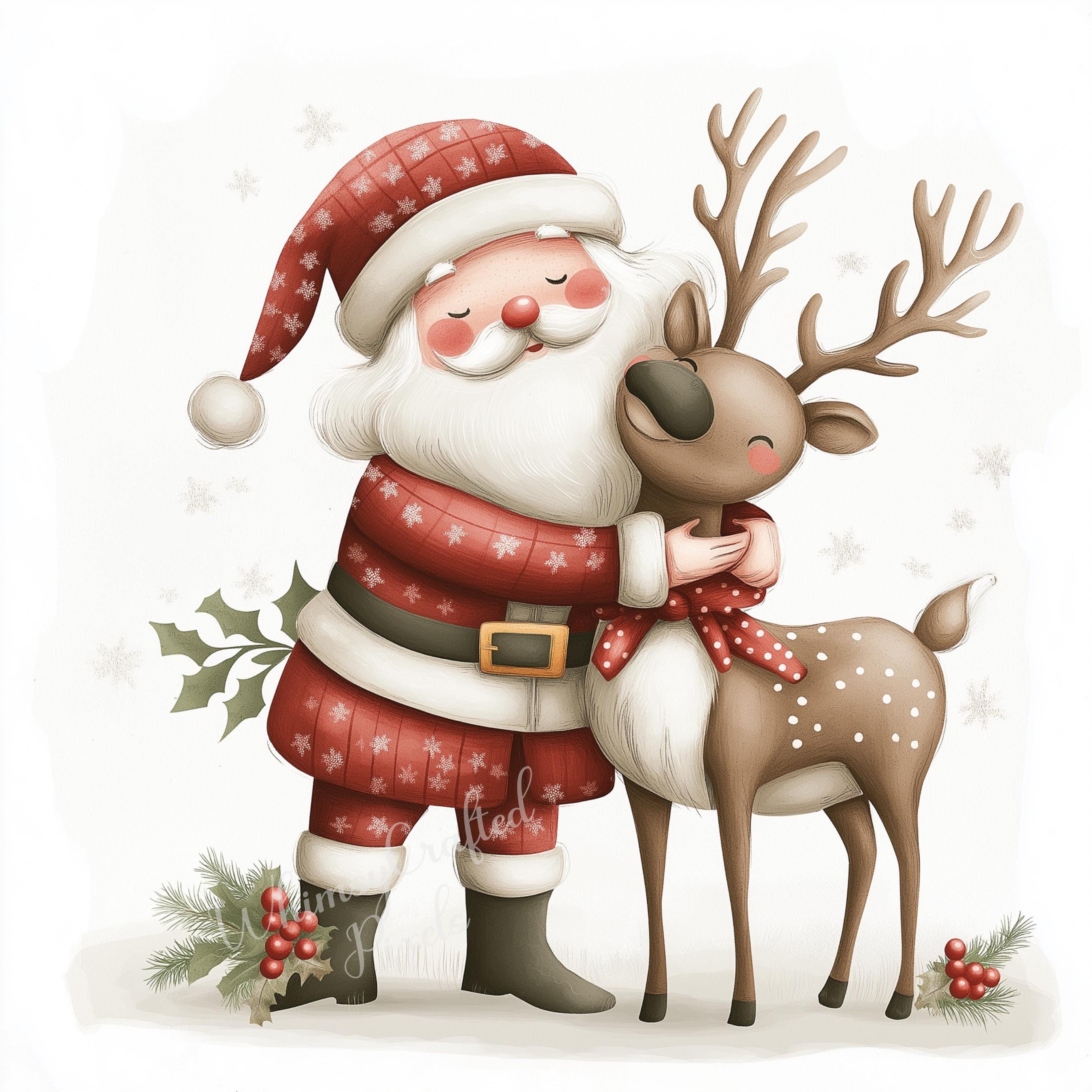 Charming Santas Digital Pages | Santa Claus Printable Digital ...