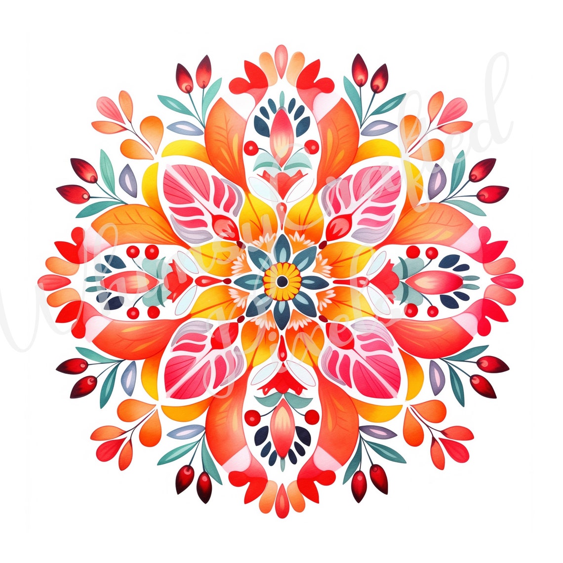 Floral Mandalas Digital Pages | Fun Printable Digital Backgrounds | for ...