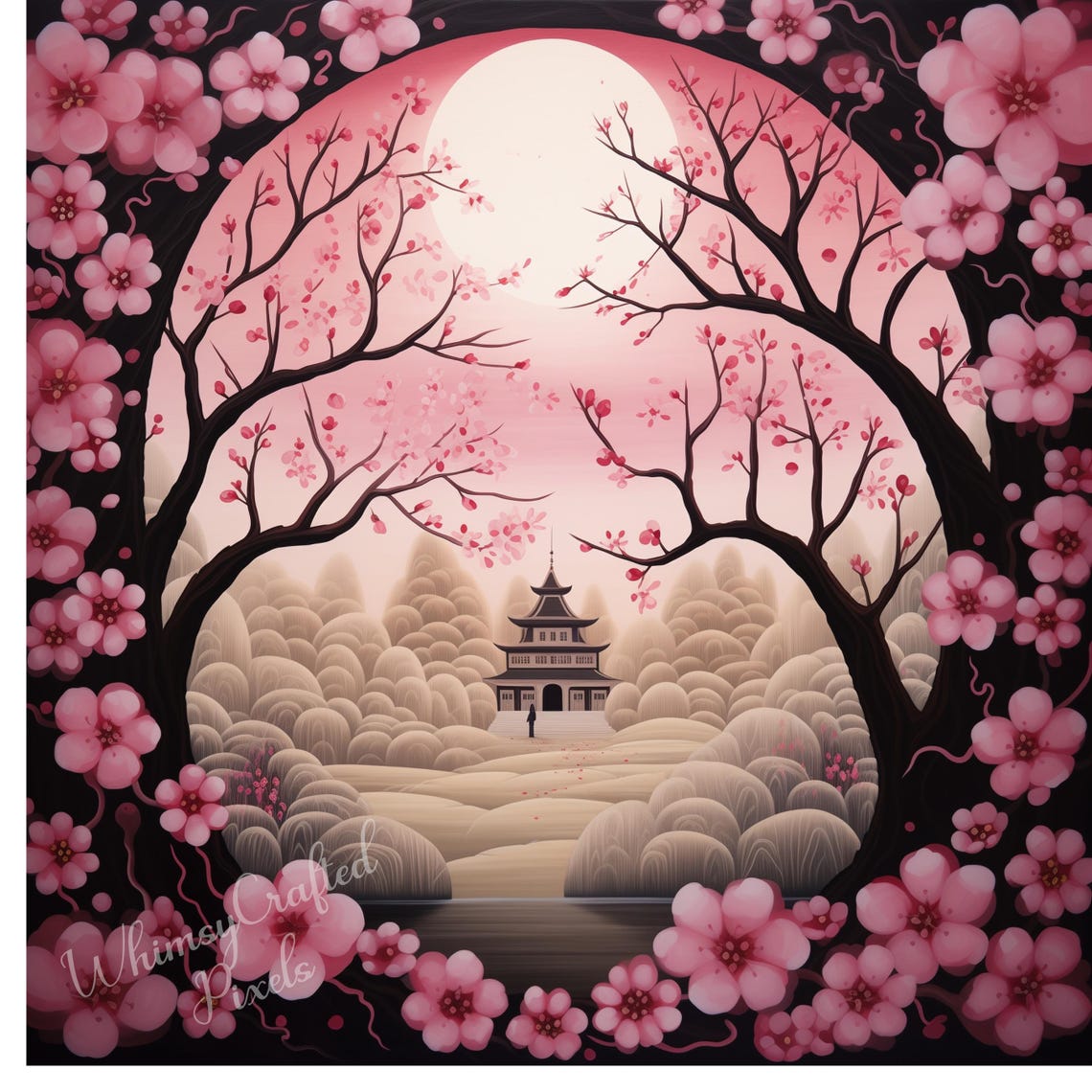 Whimsical Cherry Blossoms Digital Pages | Floral Printable Digital ...