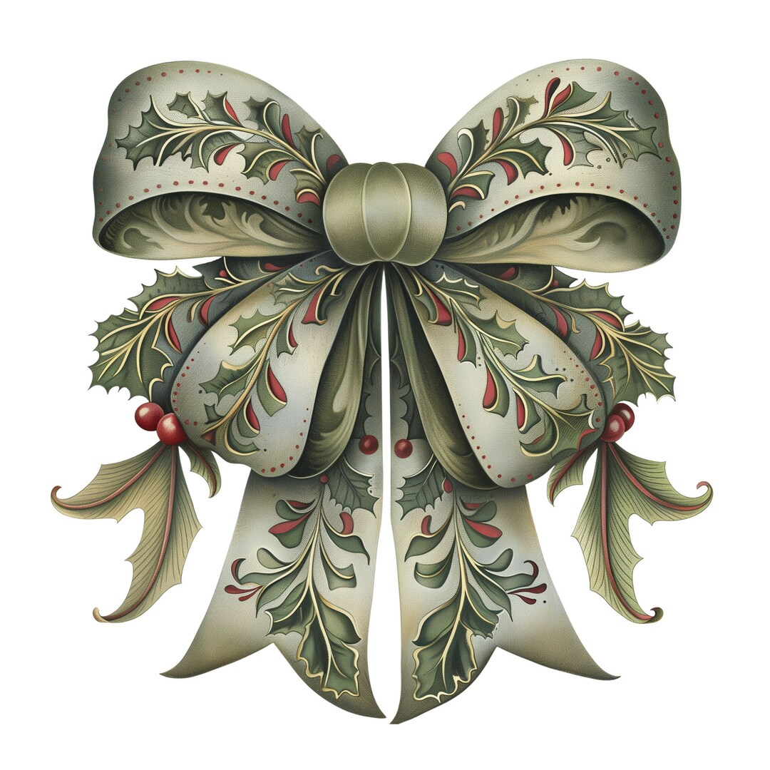 Fancy Christmas Bows Clip Art Set | Fun Digital Images | for Scrapbooks ...