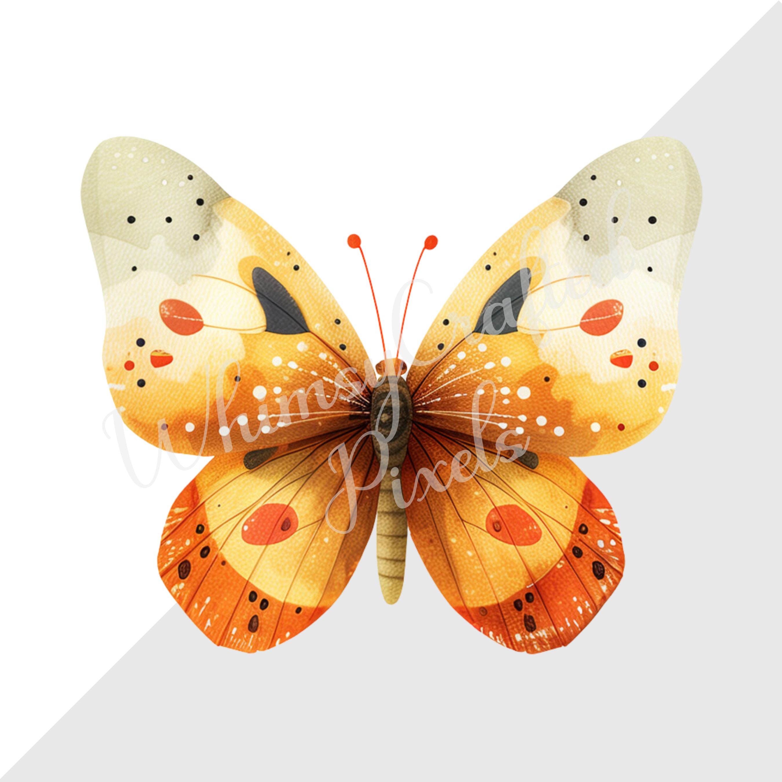 Watercolor Butterflies Clip Art Set Pretty Digital Images Scrapbooks ...