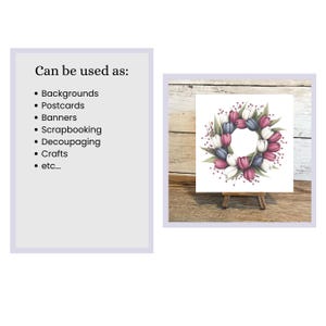 Pink & Periwinkle Tulips Clip Art Set | Digital Images for Scrapbooks ...