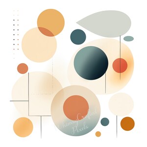 Abstract Shapes V2 Digital Pages | Modern Art Printable Digital ...