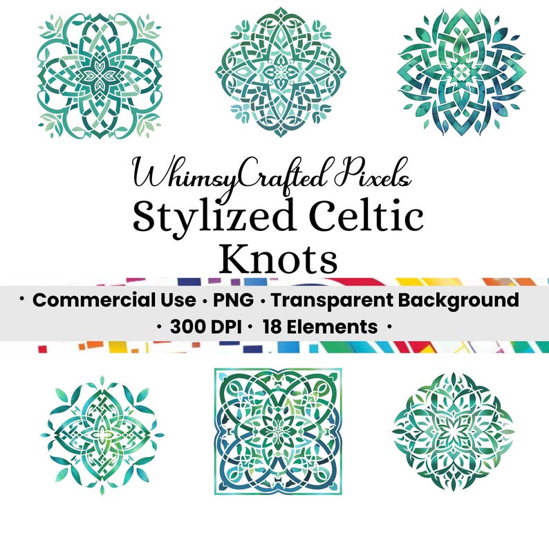 Stylized Celtic Knot Clip Art Set | Fun Digital Images | for Scrapbooks ...