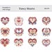 Fancy Hearts Clip Art Set | Valentines Digital Images | for Scrapbooks ...