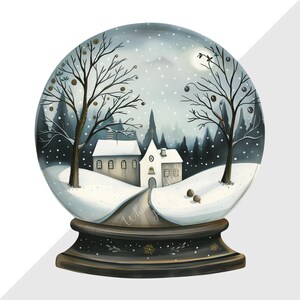 Whimsy Snow Globes Clip Art Set | Winter Digital Images | for Scrapbooks, Card Making, Crafts ...