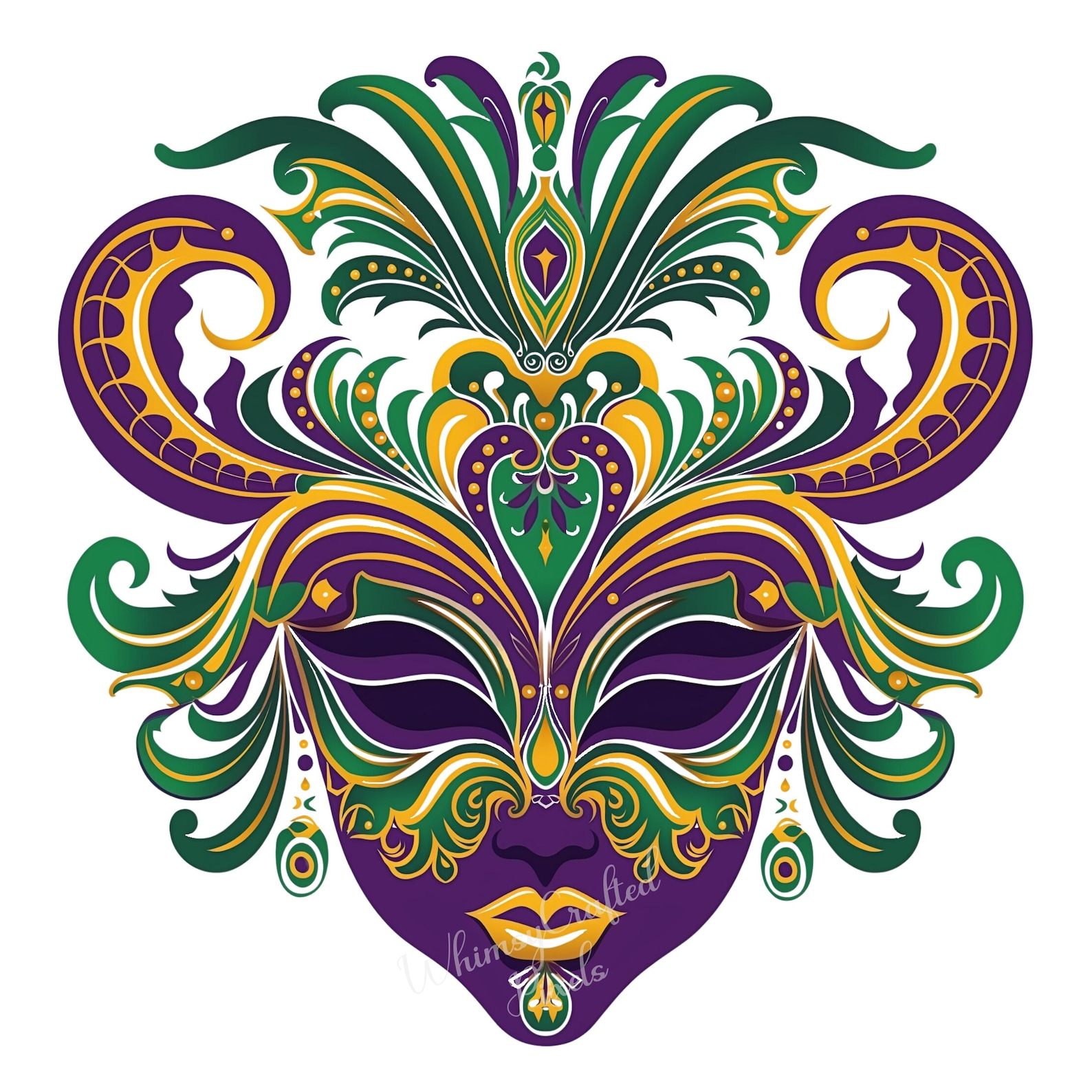 Mardi Gras Masks Clip Art Set | Festive Digital Images for Scrapbooks ...