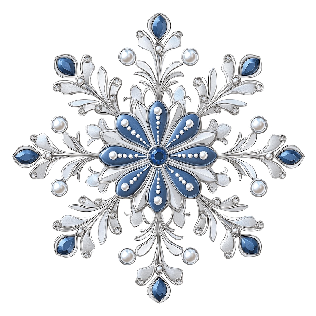 Art Deco Snowflakes Clip Art Set | Winter Digital Images | Scrapbooks ...
