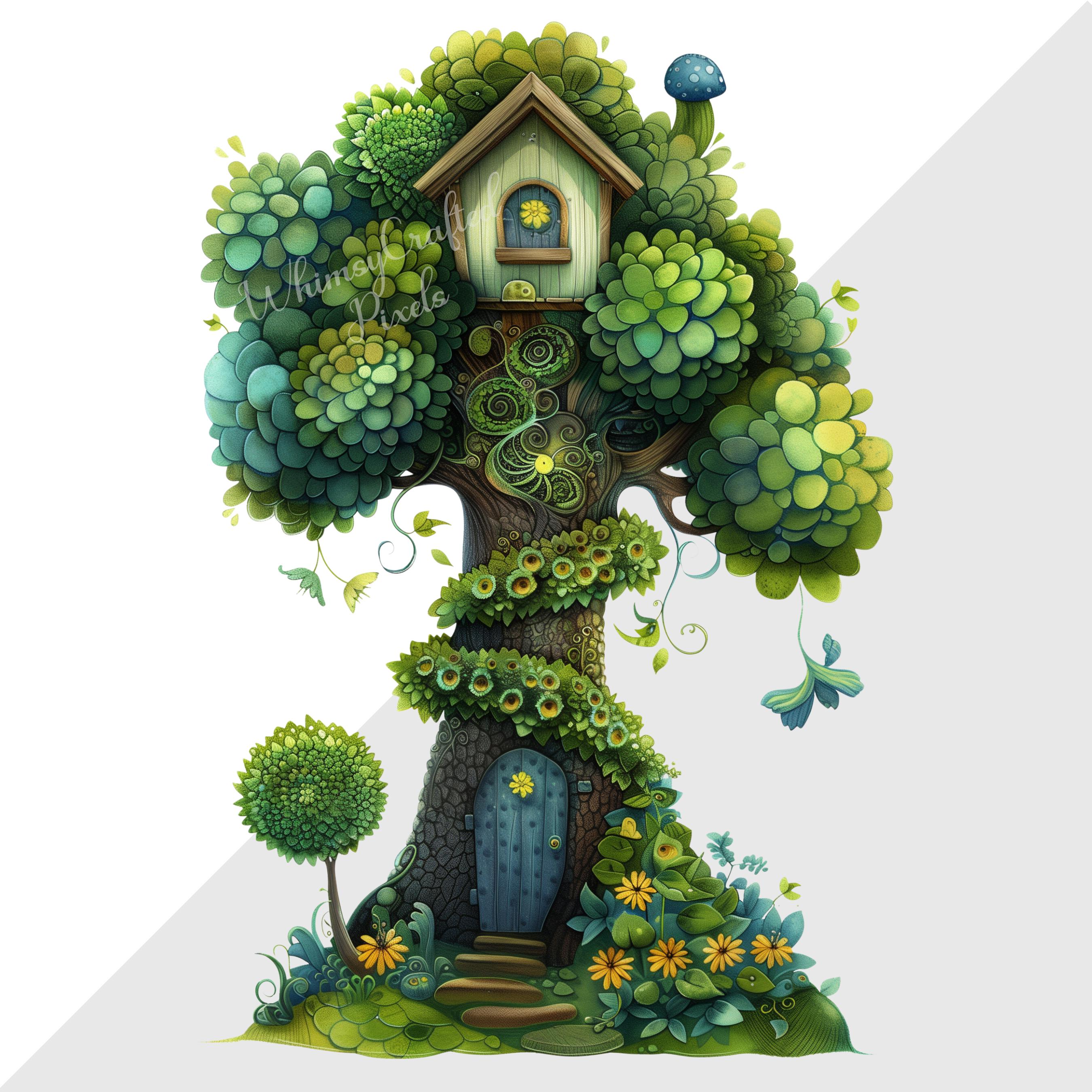 Whimsical Tree House Clip Art Set | Fun Digital Images | Scrapbooks ...