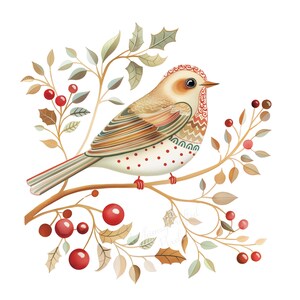 Charming Christmas Birds Clip Art Set | Winter Digital Images ...