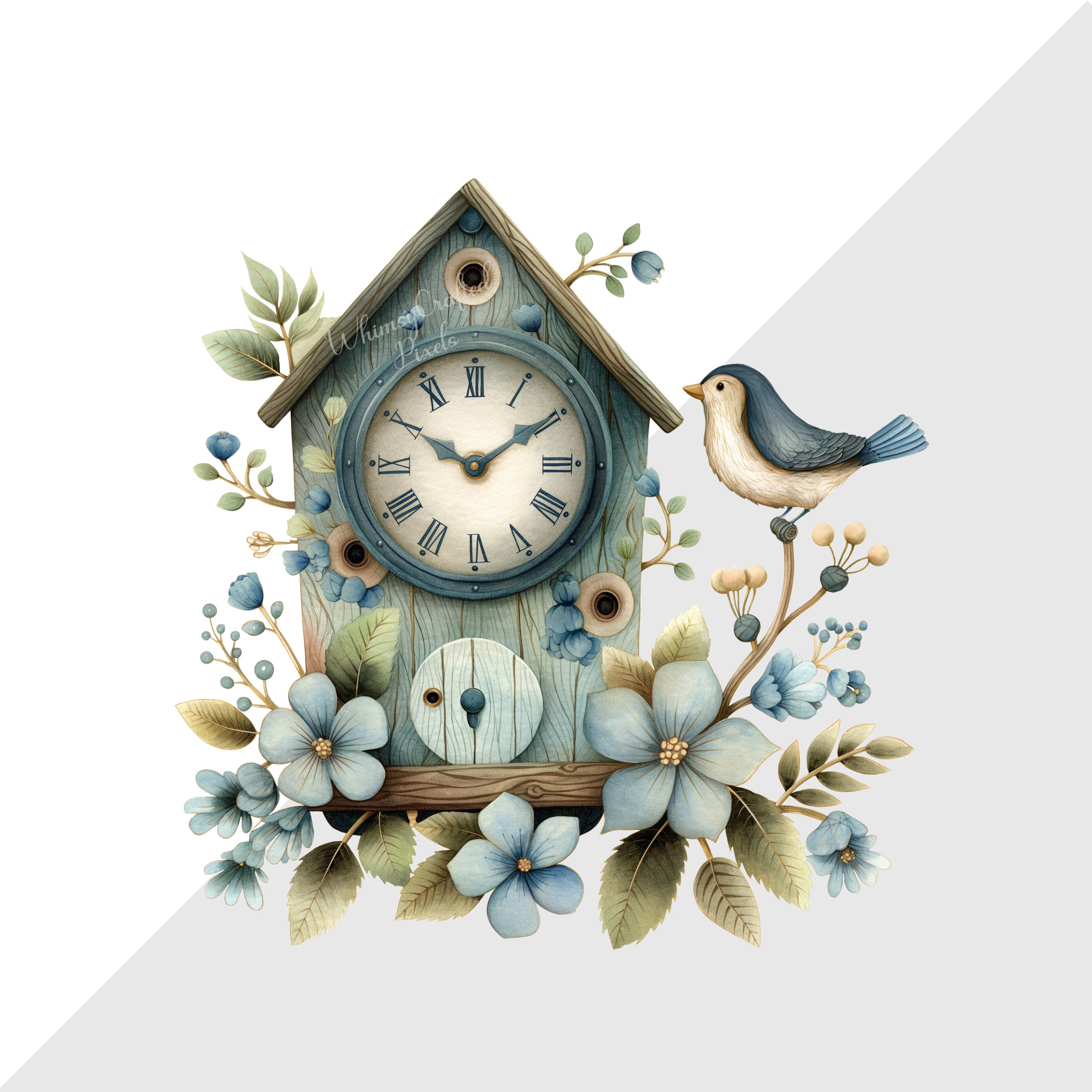 Whimsical Cuckoo Clock Clip Art Set | Pretty Digital Images ...
