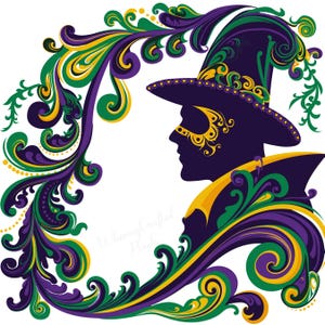 Mardi Gras Revelers Clip Art Set | Digital Images for Scrapbooks, Card ...